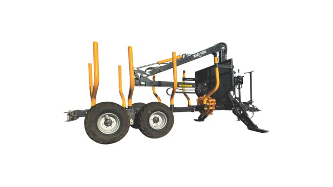 Campa. REMORQUE FORESTIERE PTAC11,3T AVEC GRUE 700